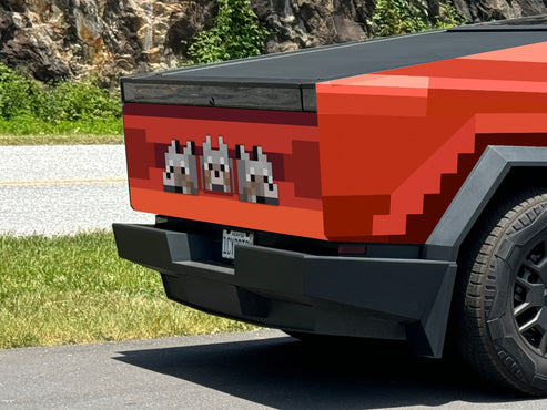 Cybercraft, a Minecraft inspired pixelated Cybertruck wrap – Cyber Owners