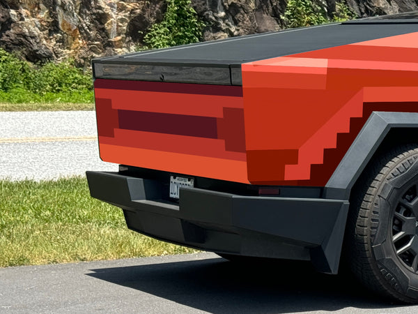 Cybercraft, a Minecraft inspired pixelated Cybertruck wrap – Cyber Owners